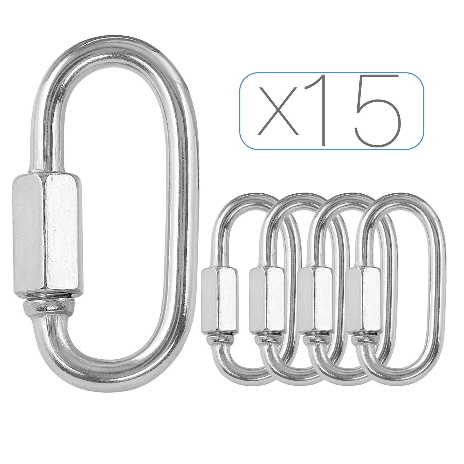 Snapklik.com : Masendelk 15pcs M4 Quick Link Chain, 5/32 Inch Stainless ...