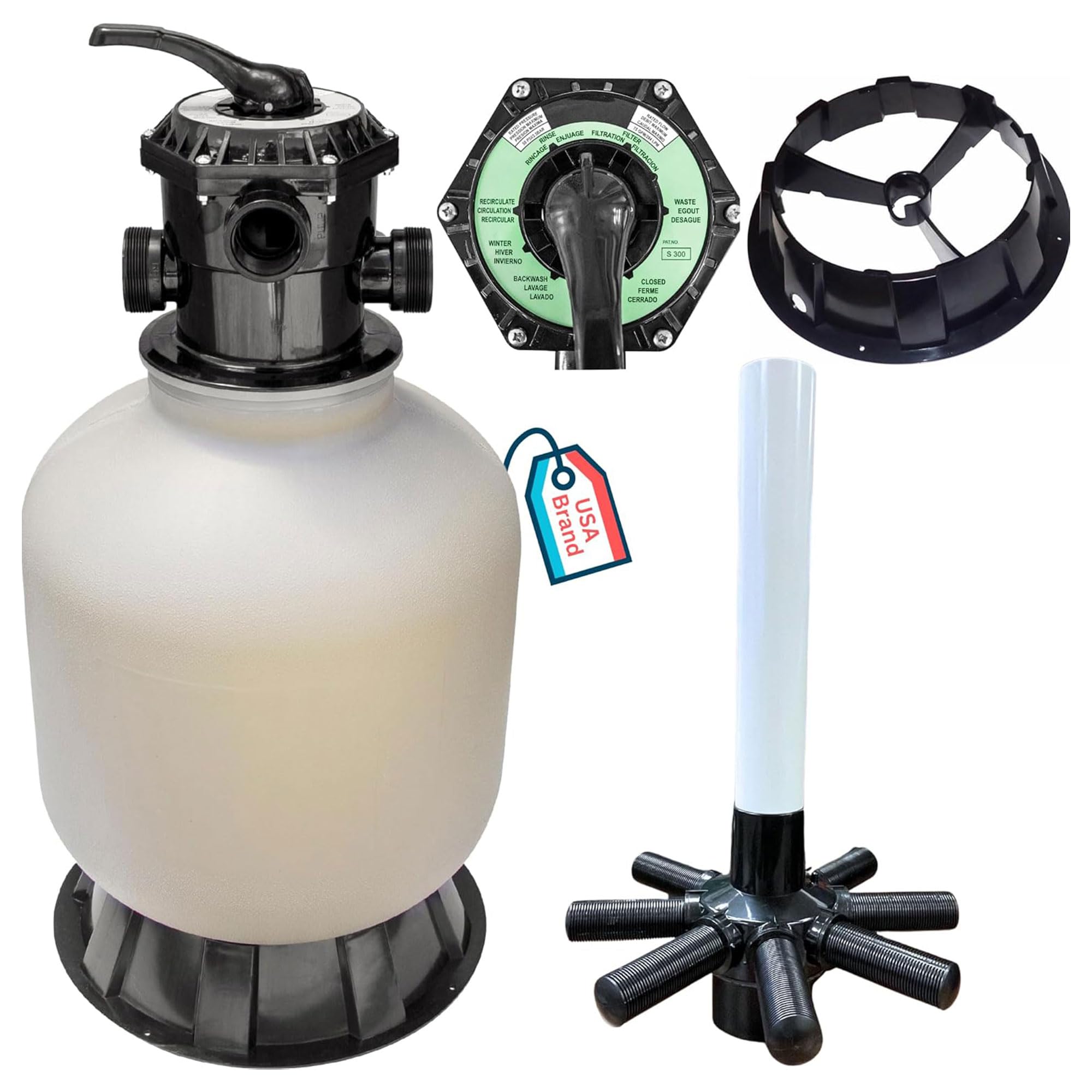 Snapklik.com : SWIMLINE HYDROTOOLS 24 Inch Sand Filter Combo Set