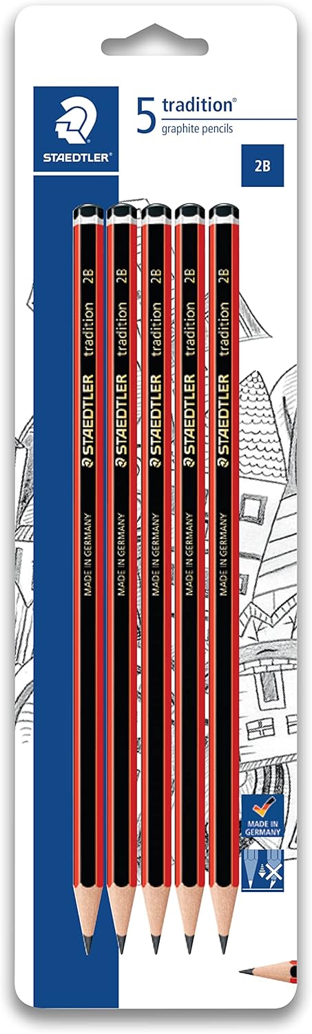 STAEDTLER Tradition Graphite Pencils 2B 5 Pack : Amazon.com.au ...