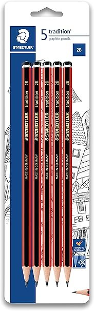 STAEDTLER Tradition Graphite Pencils 2B 5 Pack : Amazon.com.au ...