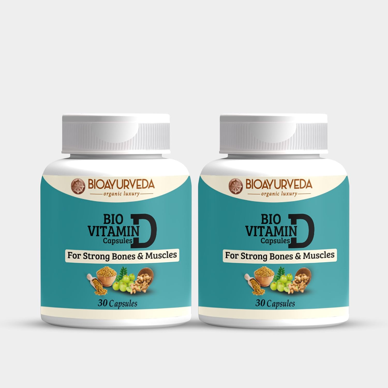 BIOAYURVEDA Bio Vitamin-D Capsule for Strong Bones and Muscles 30 ...