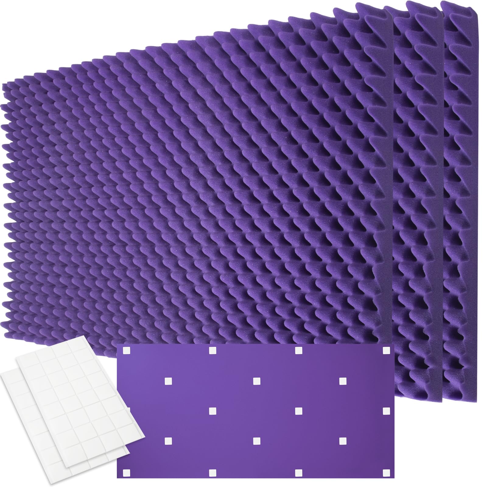 Snapklik.com : 2 Pack Acoustic Panels, 48x24x2” Egg Crate Soundproof ...