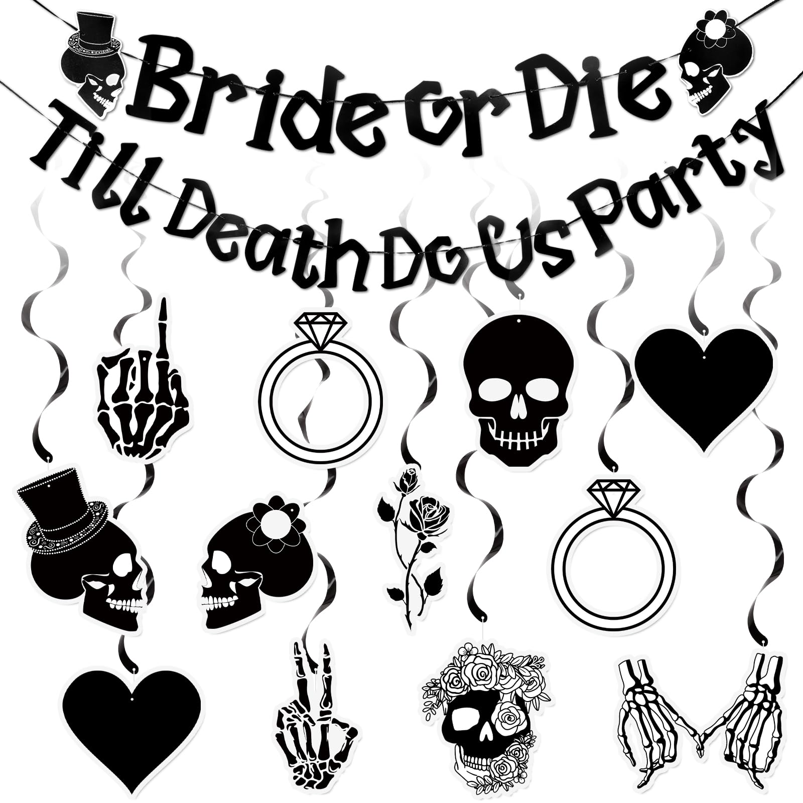 Snapklik.com : 14 Pcs Bride Or Die Bachelorette Party Decorations 2 ...