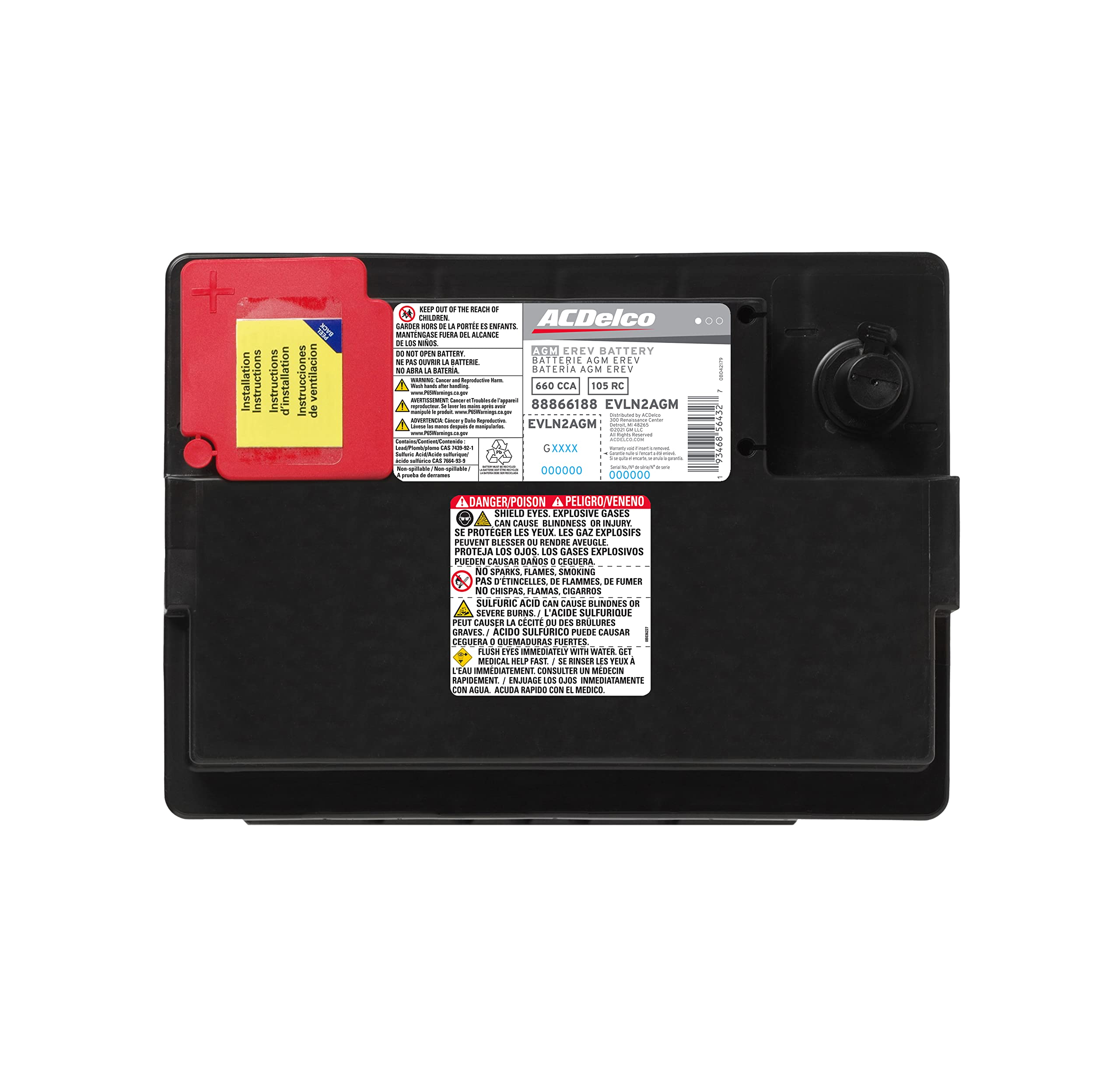 Snapklik.com : Silver EVLN2AGM 24 Month Warranty EREV AGM BCI Group LN2 ...