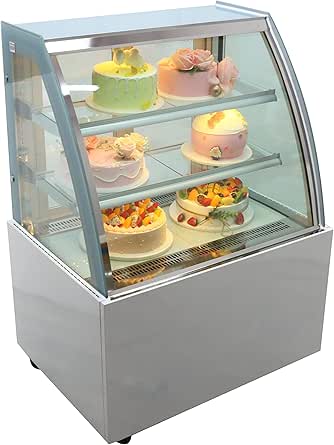 Amazon.com: INTSUPERMAI Floor Standing Refrigerated Cake Showcase ...
