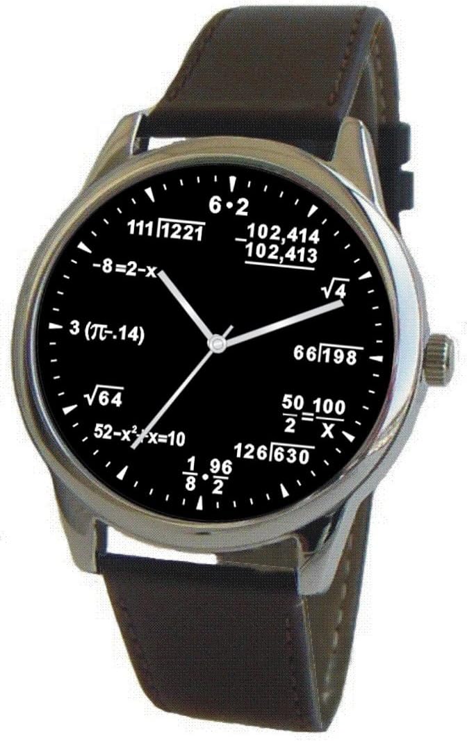 Amazon.com: Math Dial Watch Shows Math & Physics Equations on The Large ...