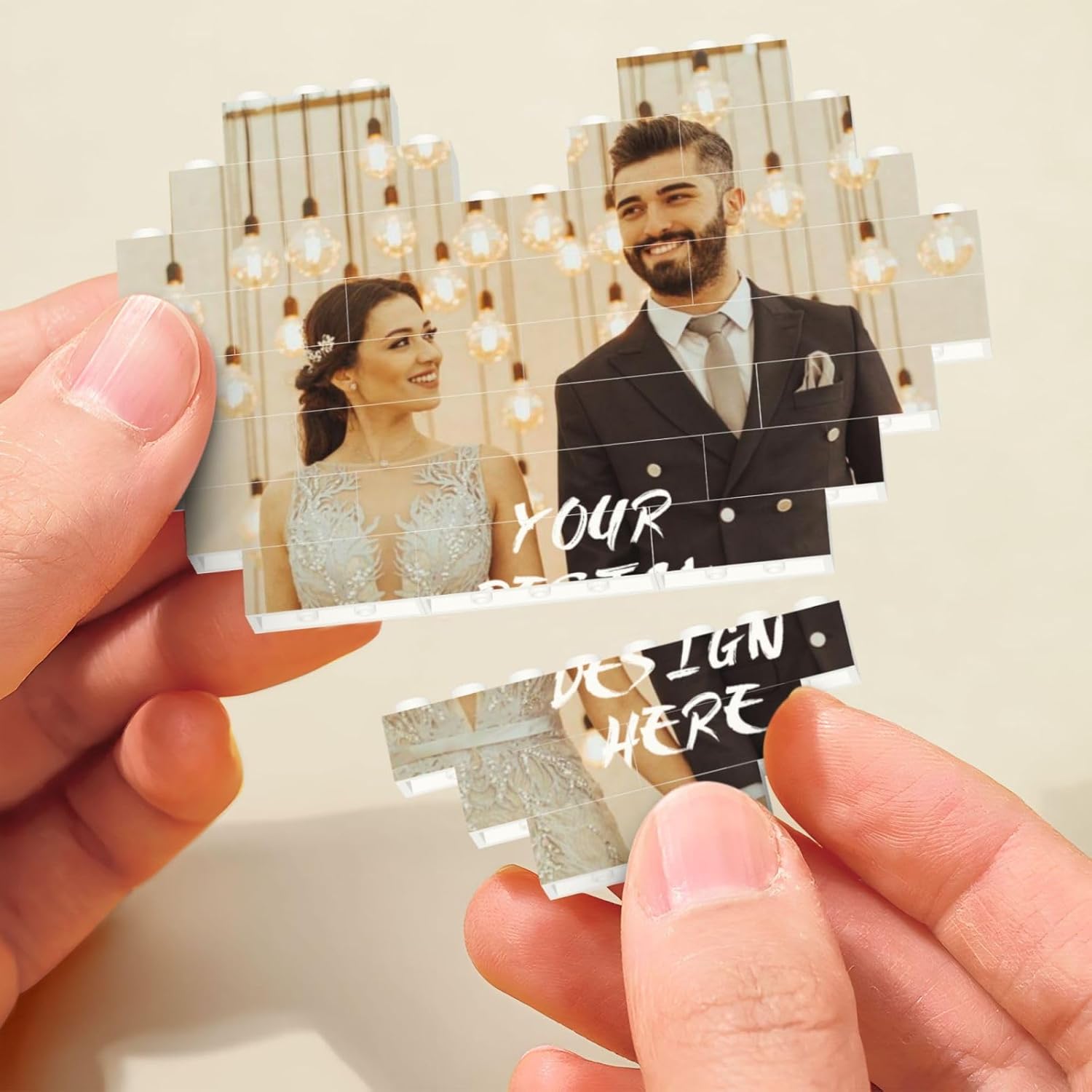 Amazon.com: Custom Building Brick Personalized Photo Block Puzzle ...