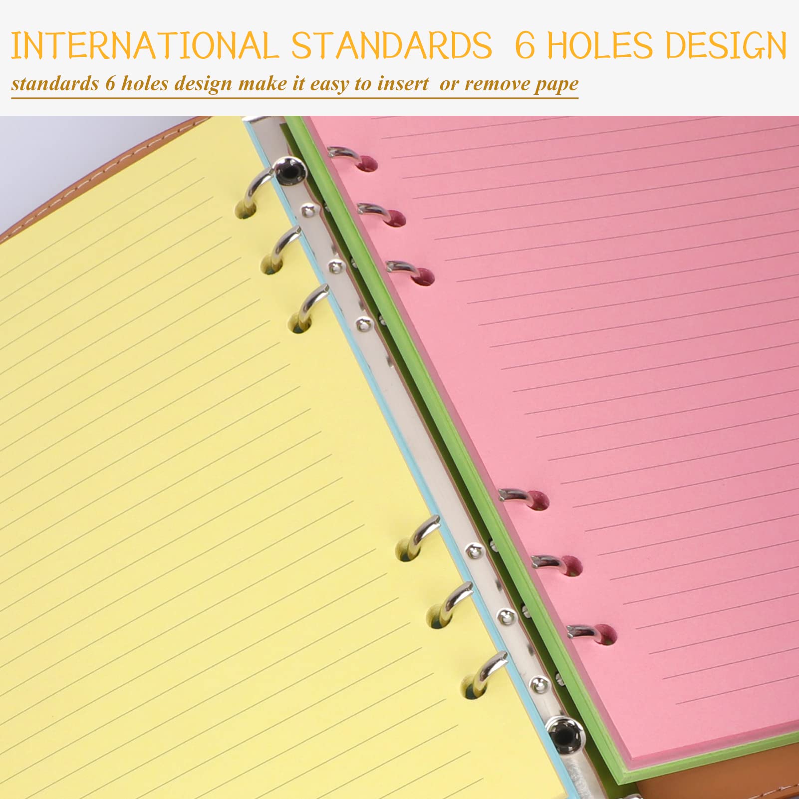 Snapklik.com : A5 Refill Paper 4 Colors 140 Sheets 280 Pages 6 Hole ...