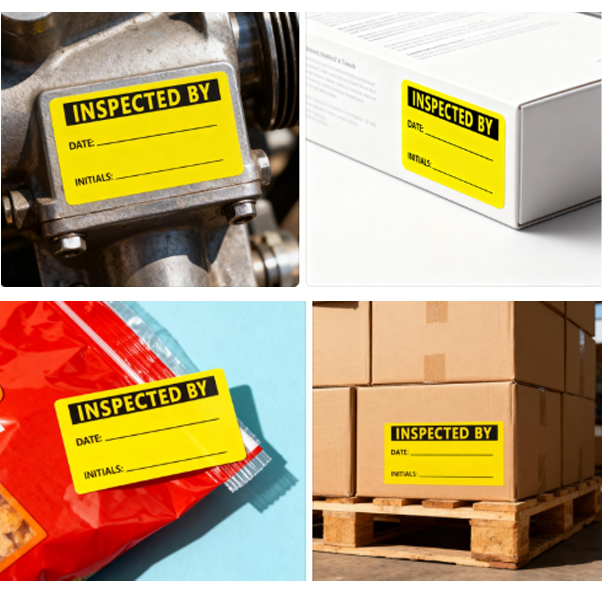 Inventory Labels 100 Stickers Roll 1 X 2.25 Inch Quality Control 600 ...