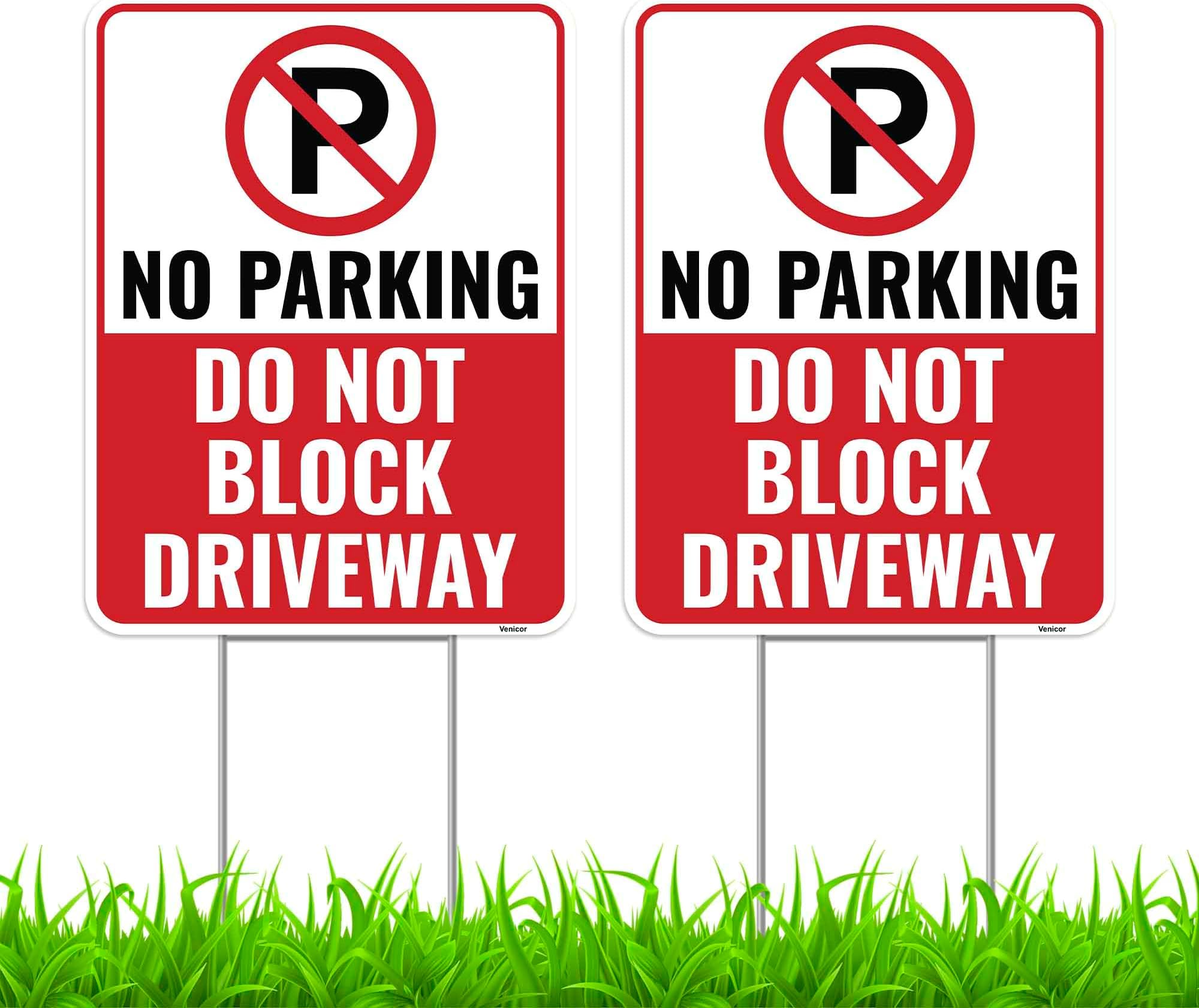 Amazon.com : Thyle 3 Pcs 17 x 13 Inch No Parking Signs Do Not Block ...