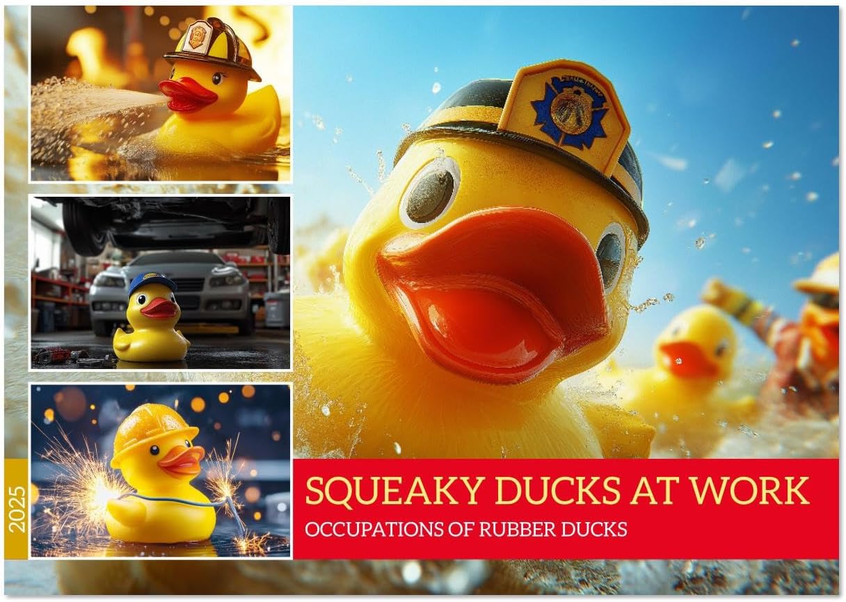 Amazon.com: Squeaky ducks at work. Occupations of rubber ducks (Monthly ...