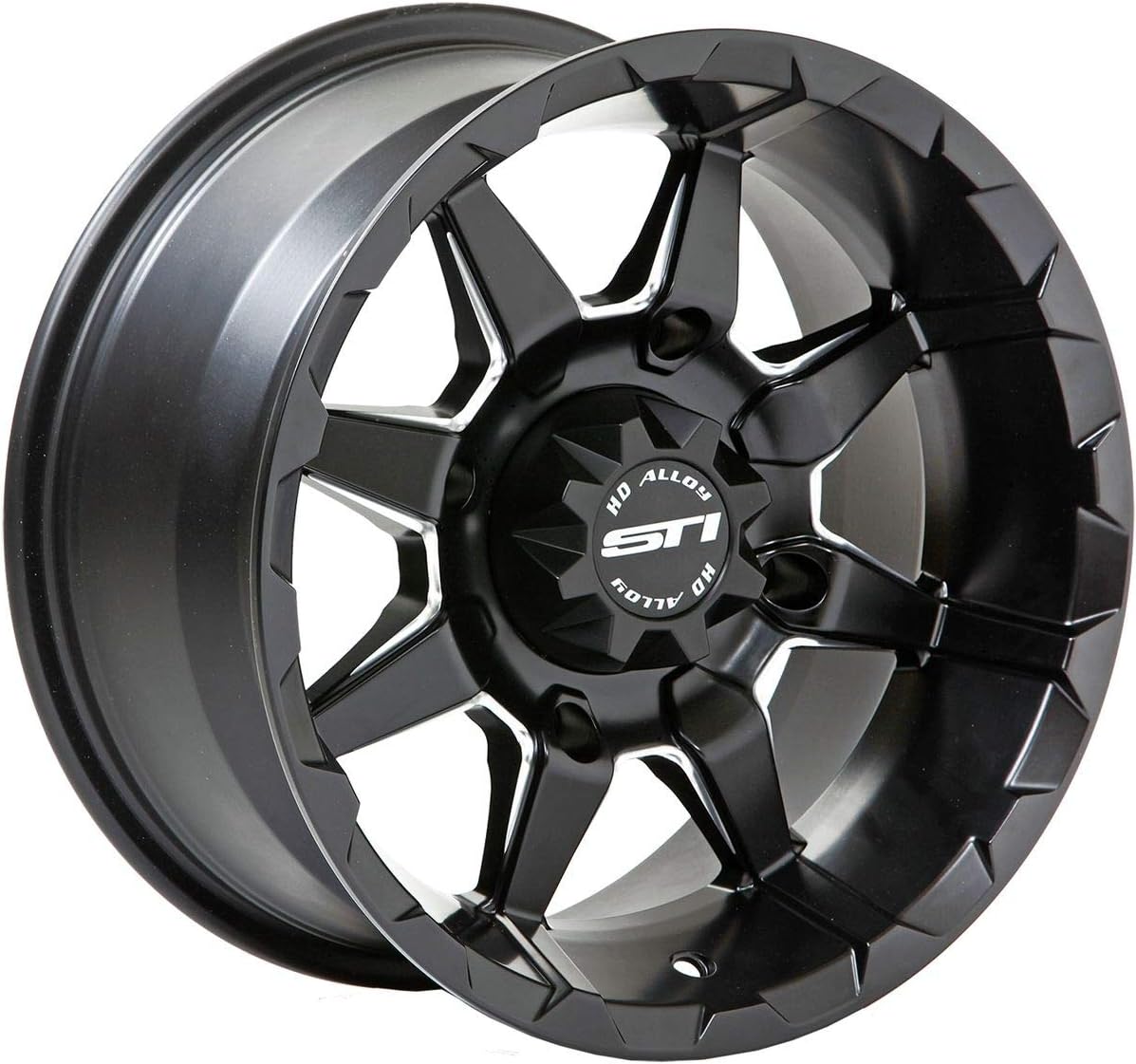 Amazon.com: STI HD10 ATV/UTV Wheels - Gloss Black / 12X7 4/110 2+5 ...