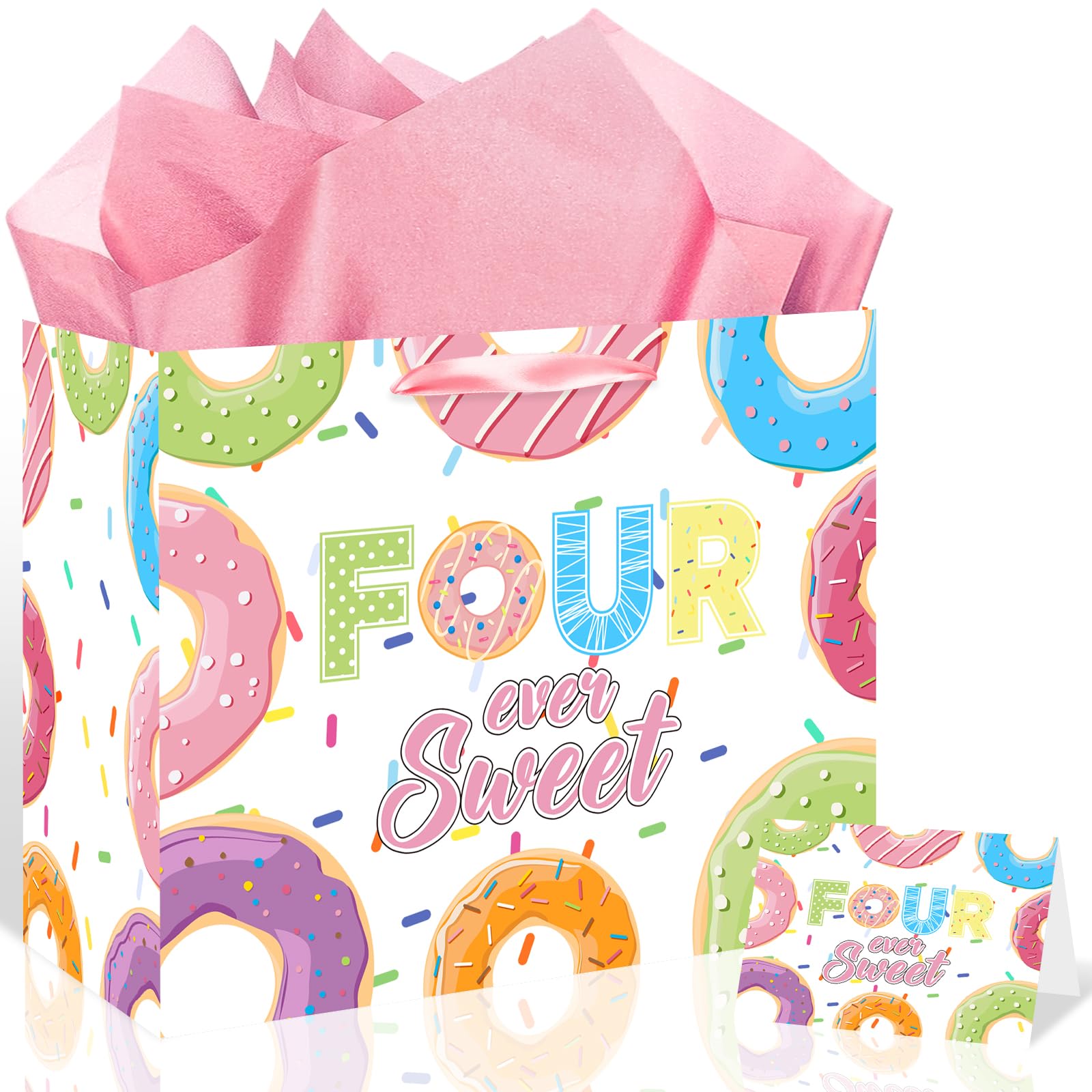 Amazon.com: Four Ever Sweet 4th Birthday Gift Bag for Baby Girls Kids ...