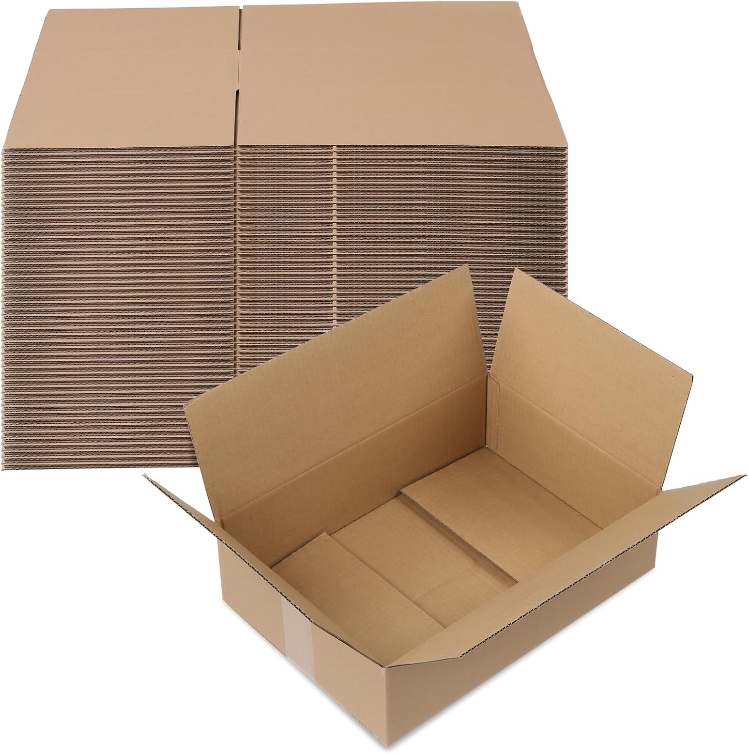 Amazon.com: 50 Pack Corrugated Cardboard Storage Boxes, 14x10x4 Inch ...