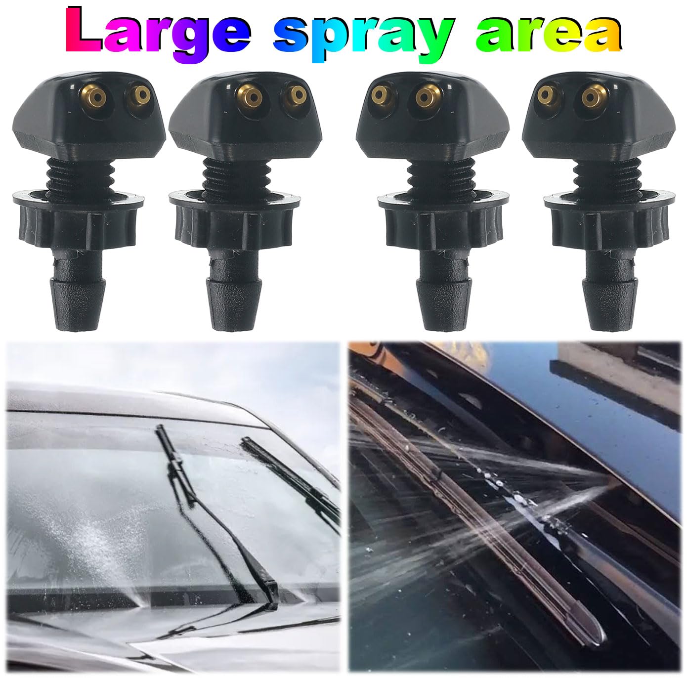 Aftermarket Windshield Washer Nozzles 2x Front Windshield Wiper Washer