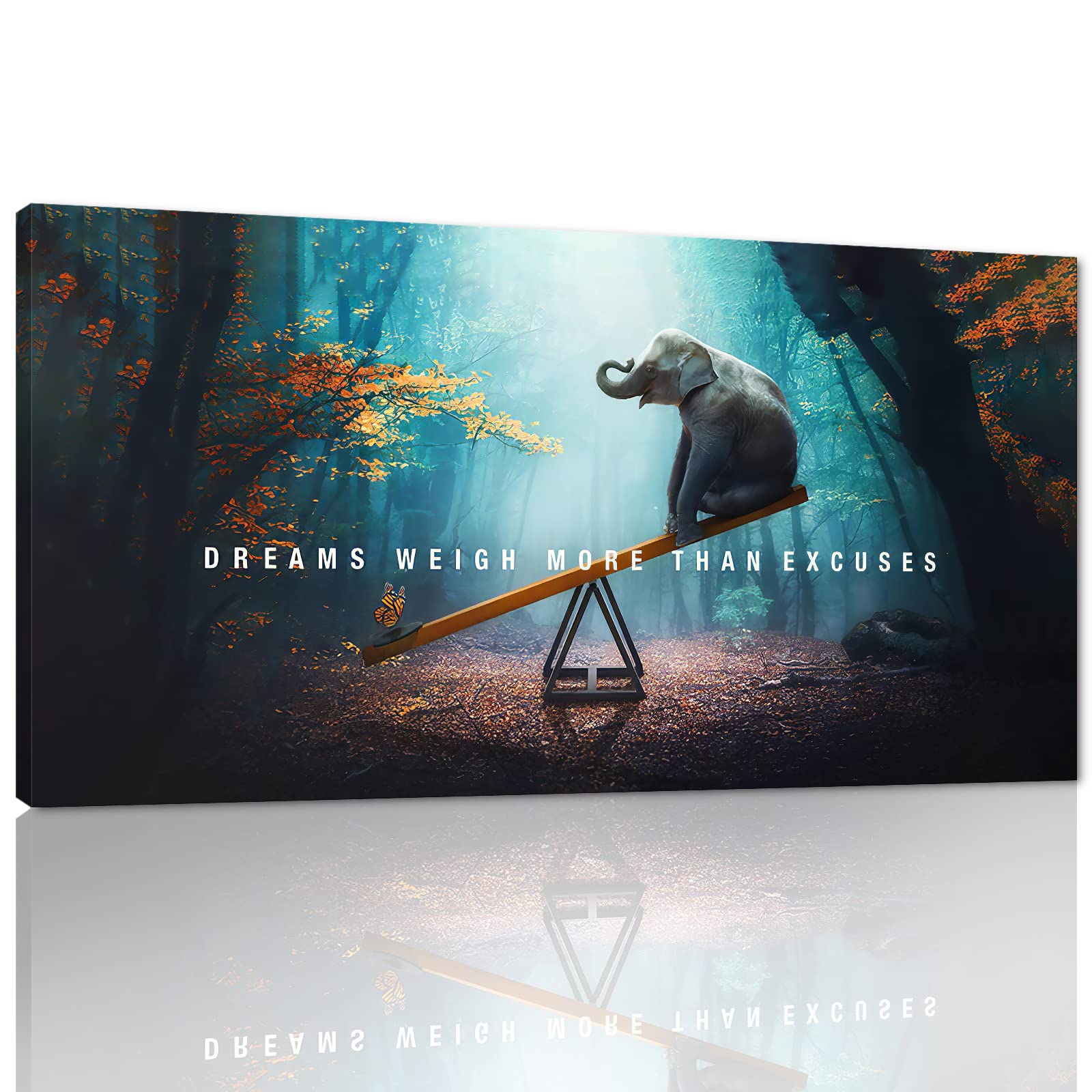 Elephant Canvas Wall Art Elephant Pictures Wall Decor Motivational ...
