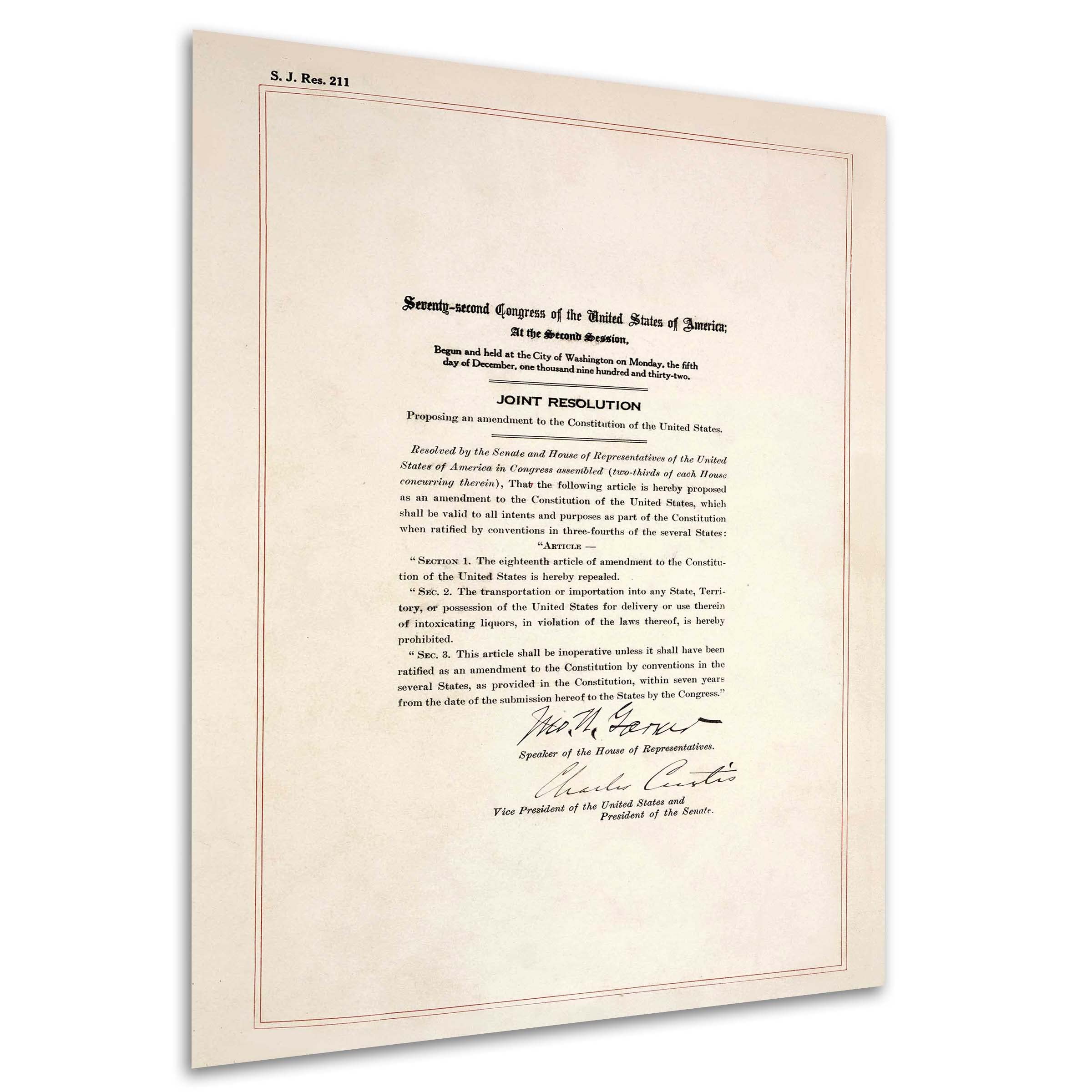 21st Amendment Document