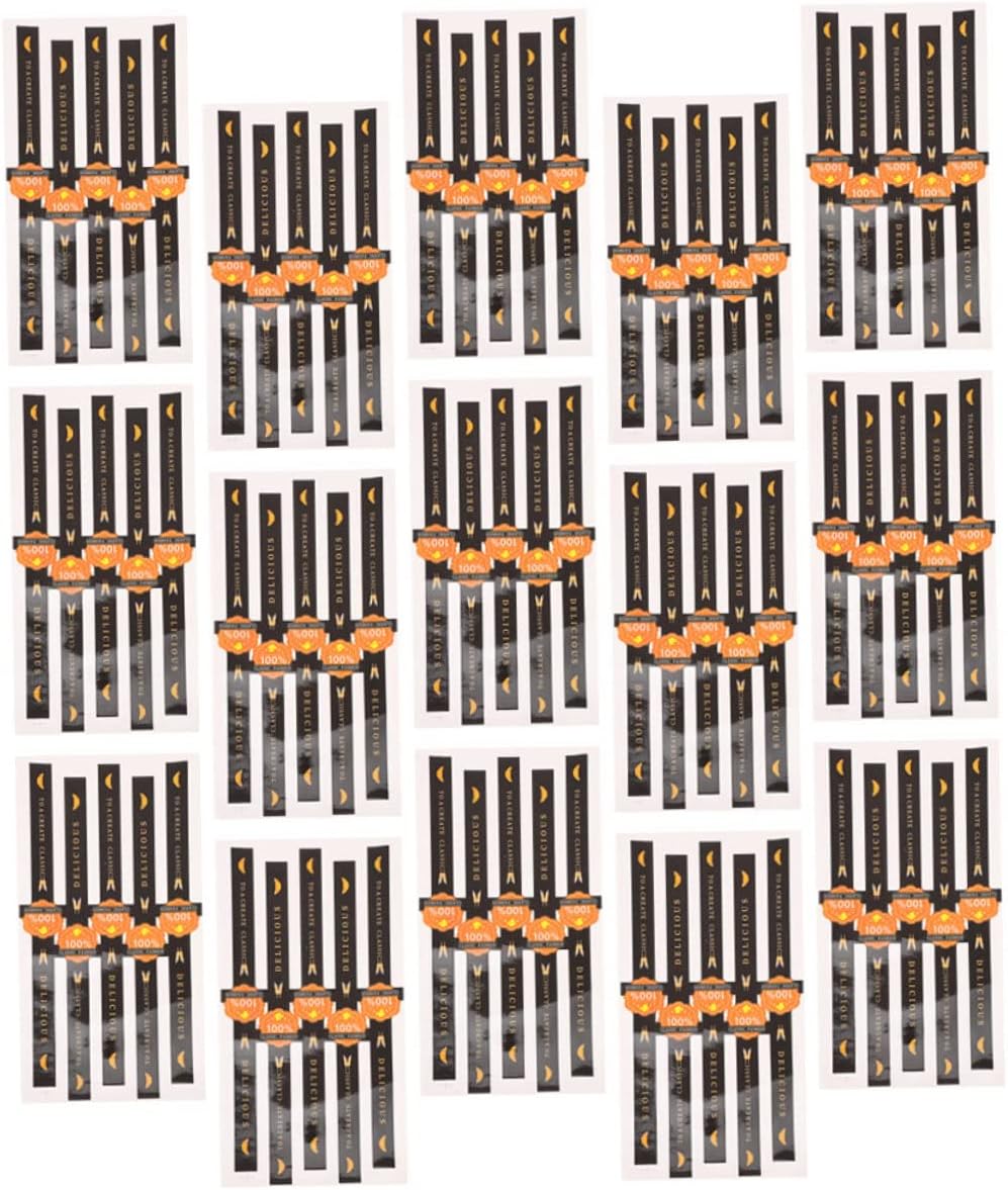 Amazon.com: Ciieeo 100pcs Stickers Cookie Cookie Packaging Bags Seal ...