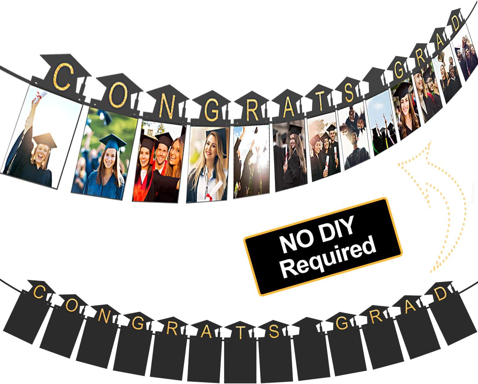 Amazon.com: Graduation Photo Banner Blue, 2024 Senior Graduation ...