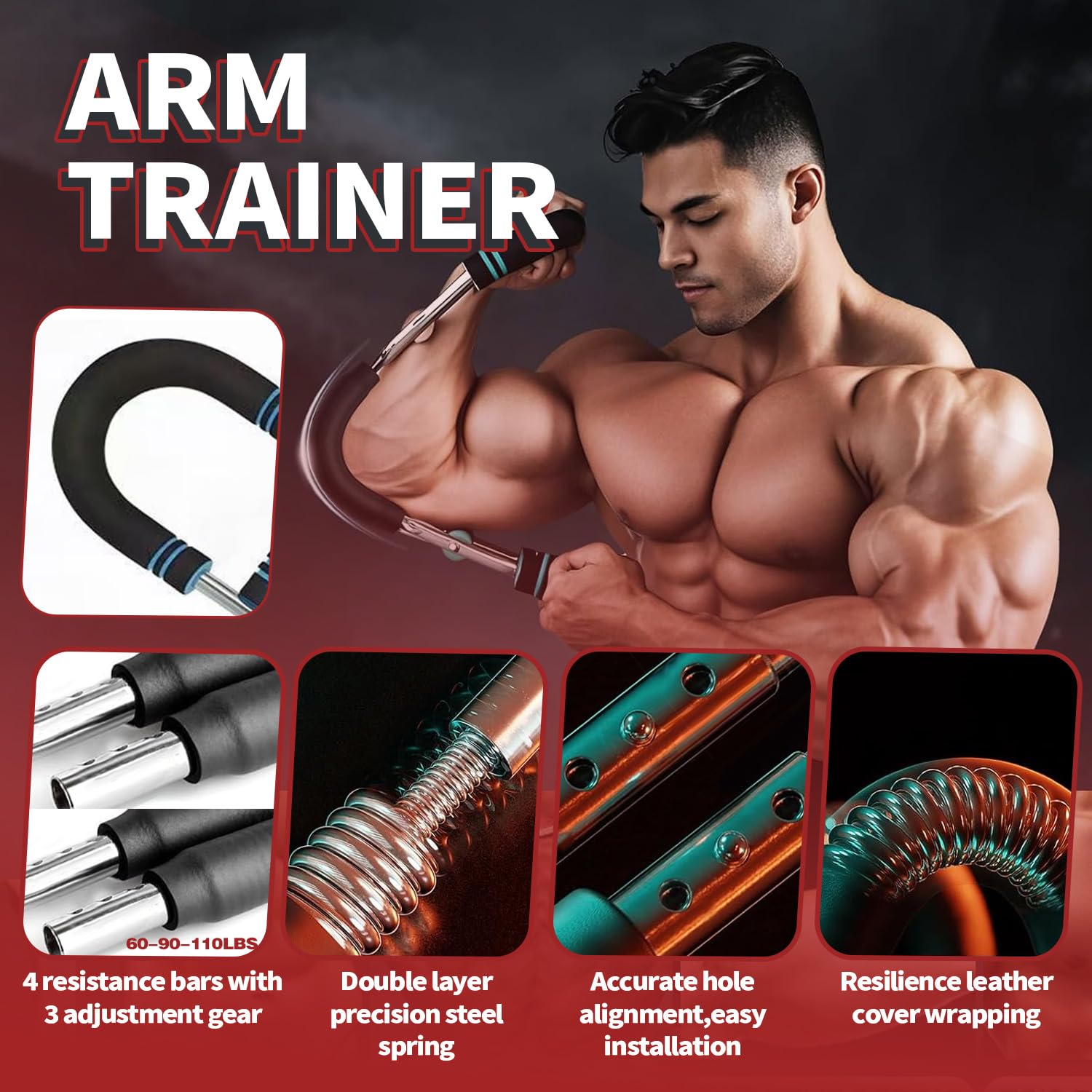 Adjustable Resistance Twister Arm Trainer Bar - Adjustable 60-100lb ...