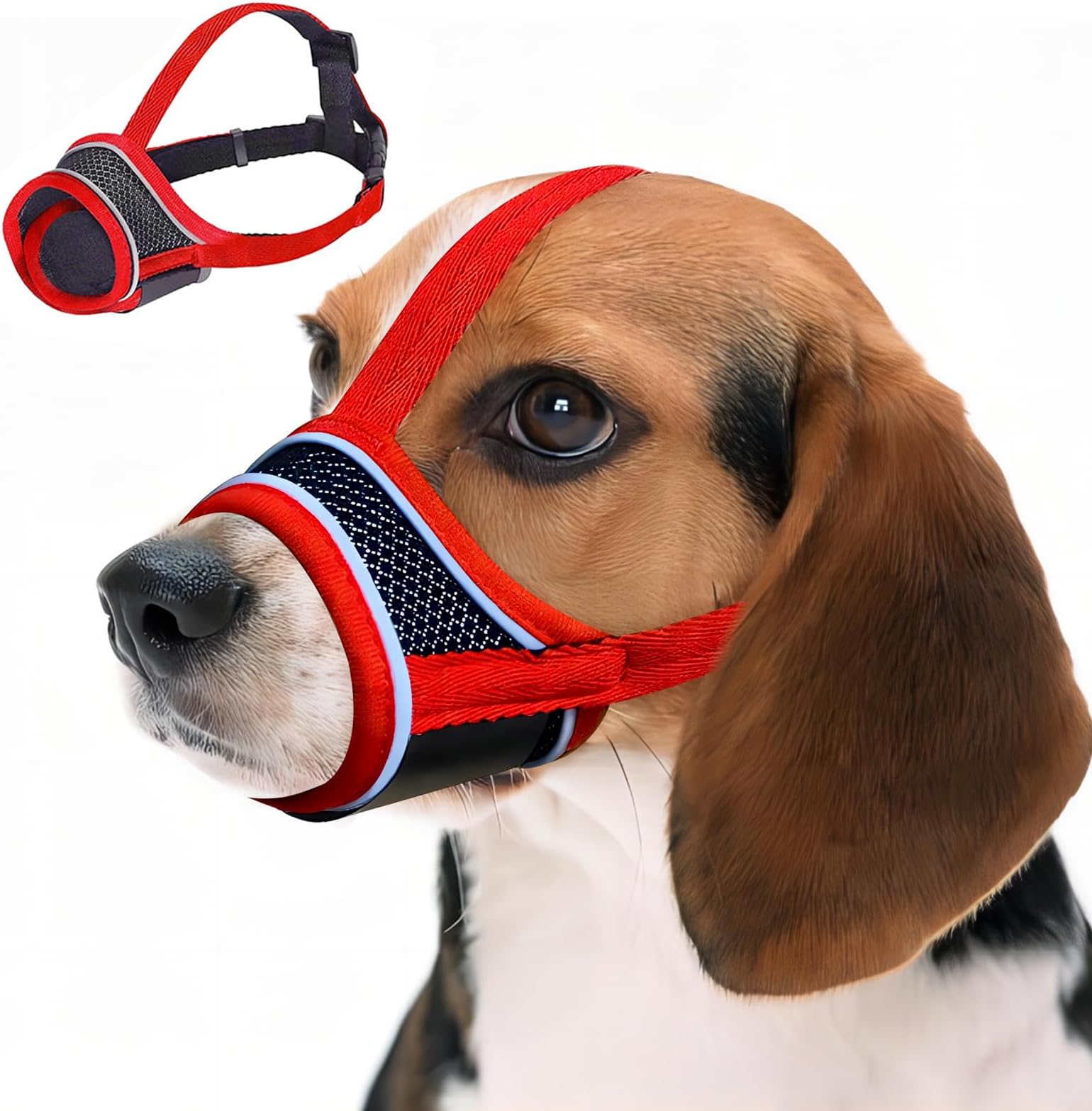 Breathable Mesh Dog Muzzle for Small Medium Dogs - Adjustable Hook ...