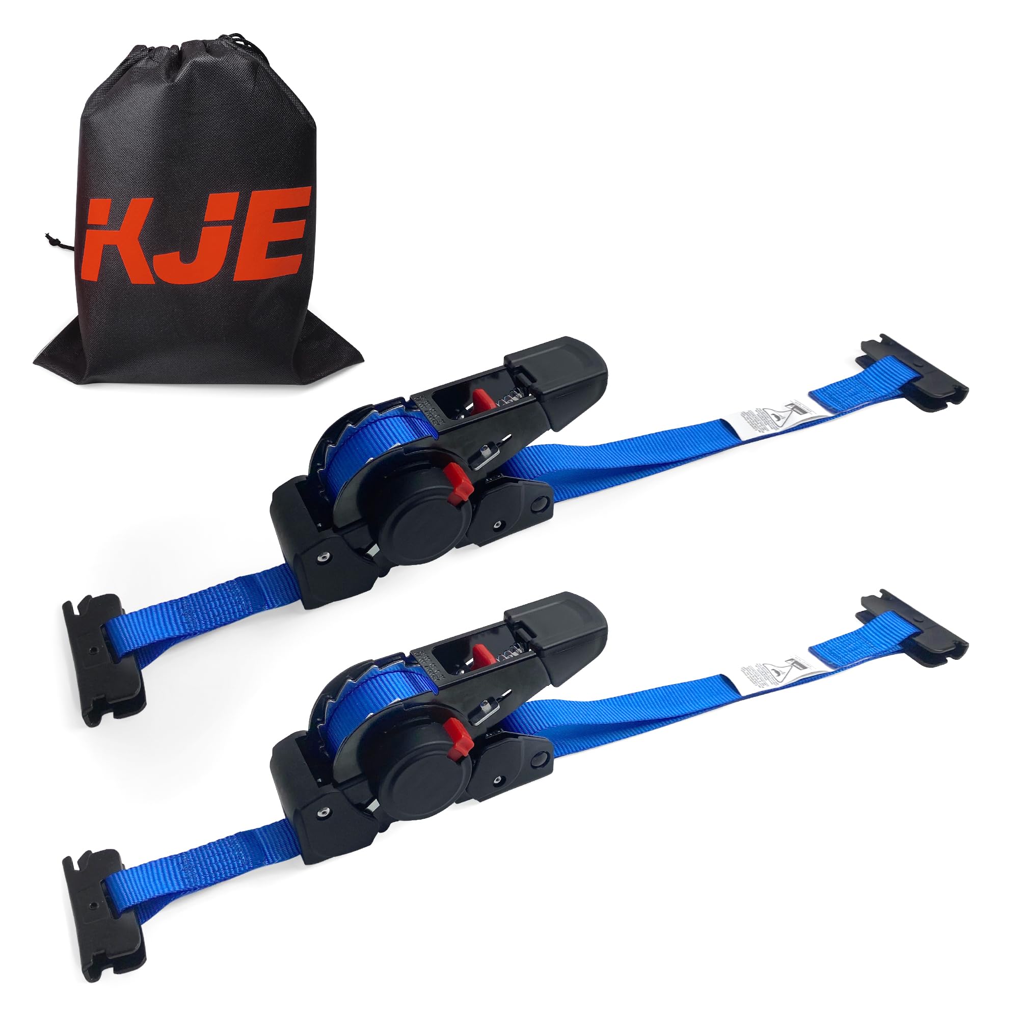 Amazon.com: KJE E Track Retractable Ratchet Tie Down Straps (2Pack), 1 ...