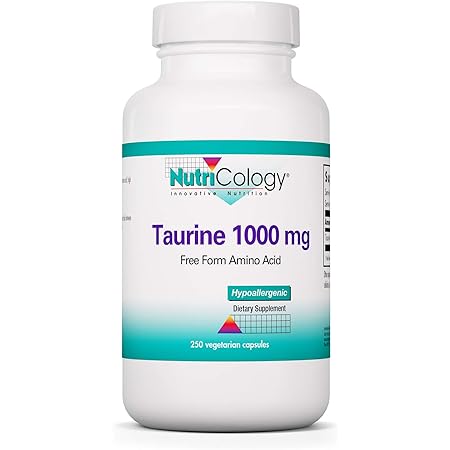 Amazon.com: Nutricology Taurine 1000 mg - Energy, Cardiovascular ...