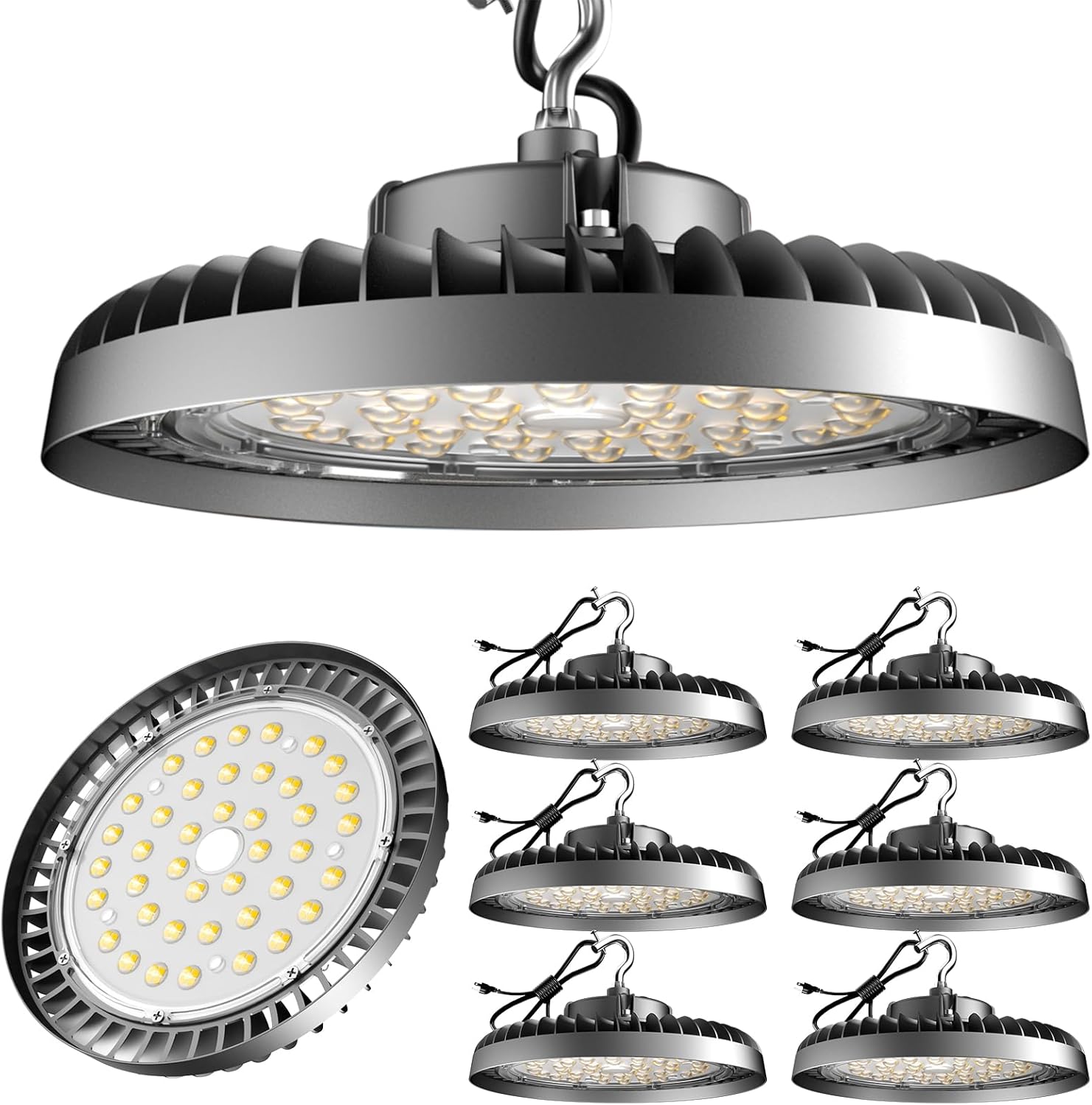 Upgrade 400W High Bay LED Shop Light 60000lm (Eqv.1600W MH/HPS) UFO ...