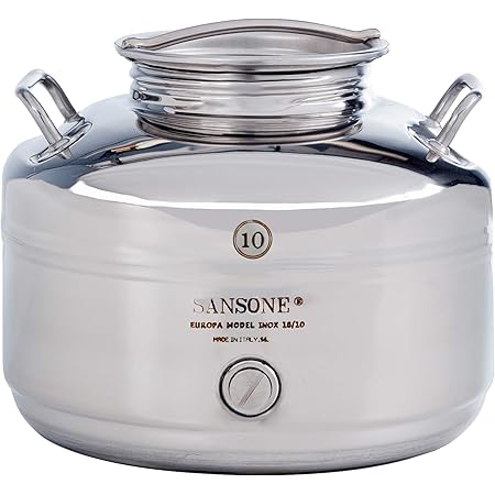 Amazon.com: Sansone Stainless Steel Honey and Syrup Dispenser with ...