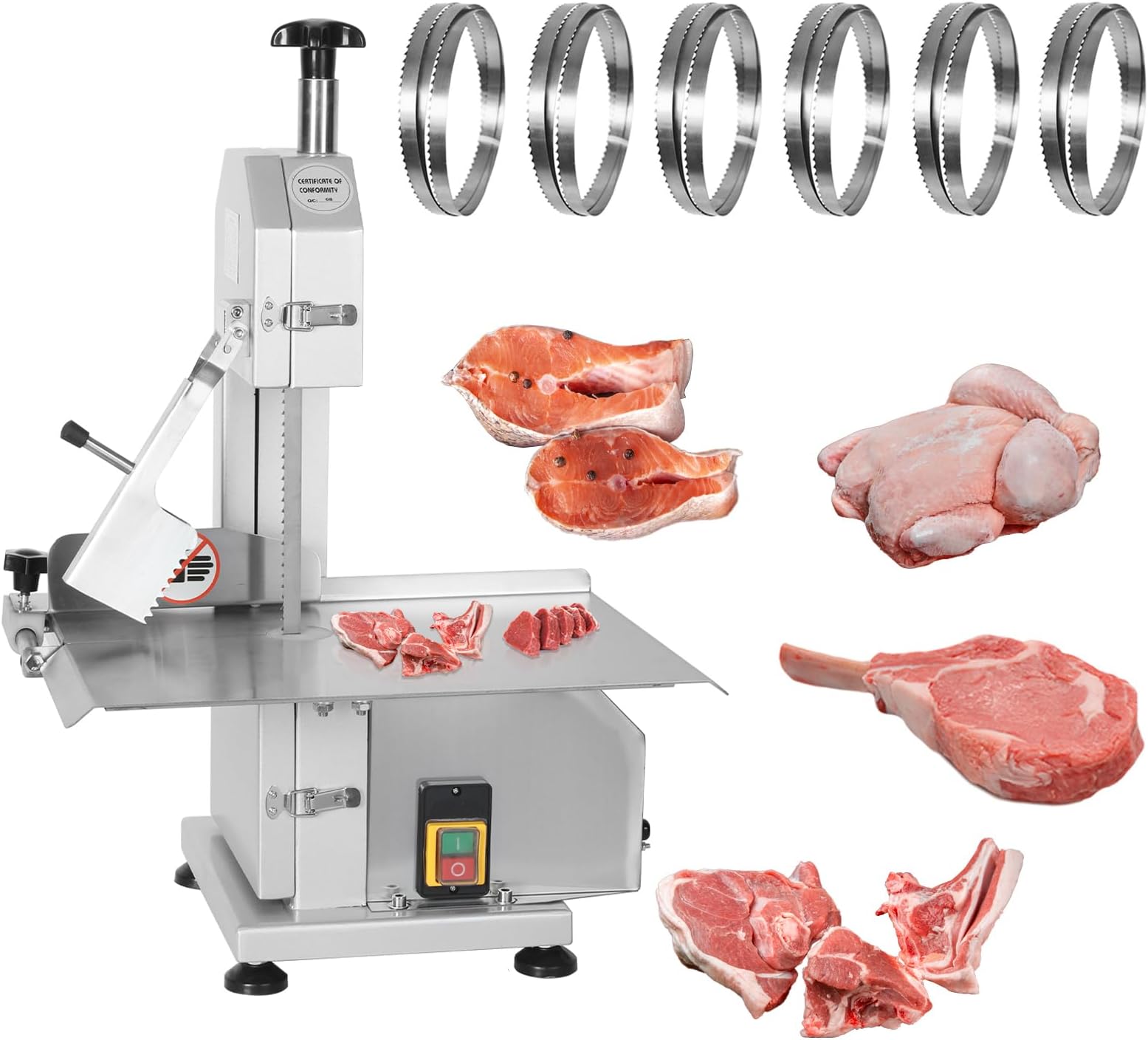 Amazon.com: Commercial Bone Saw Cutting Machine, 750W Meat Cutter ...