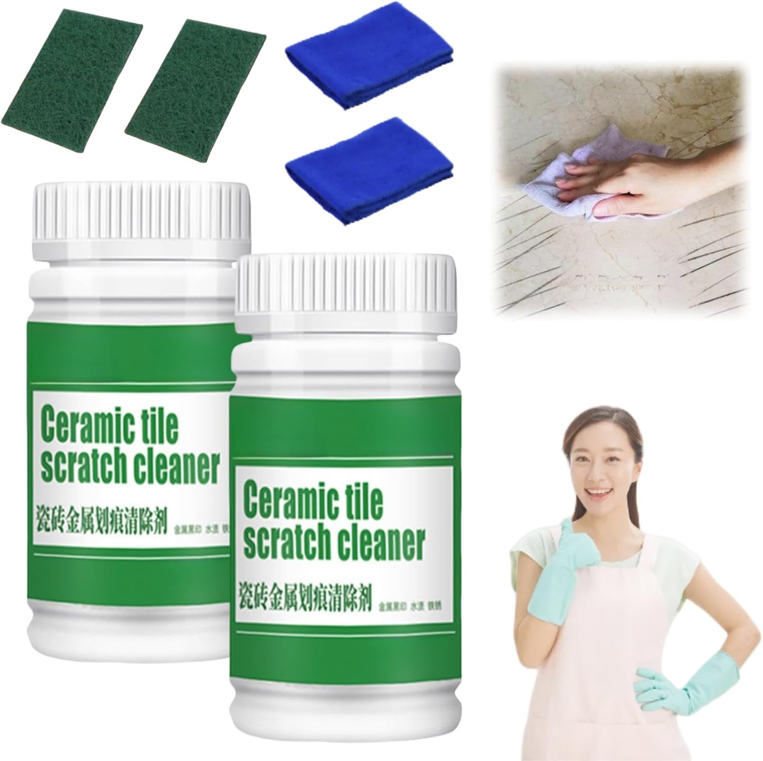 Amazon.com: Eaerec Tile Metal Scratch Removal Powder, Ceramic Tile ...