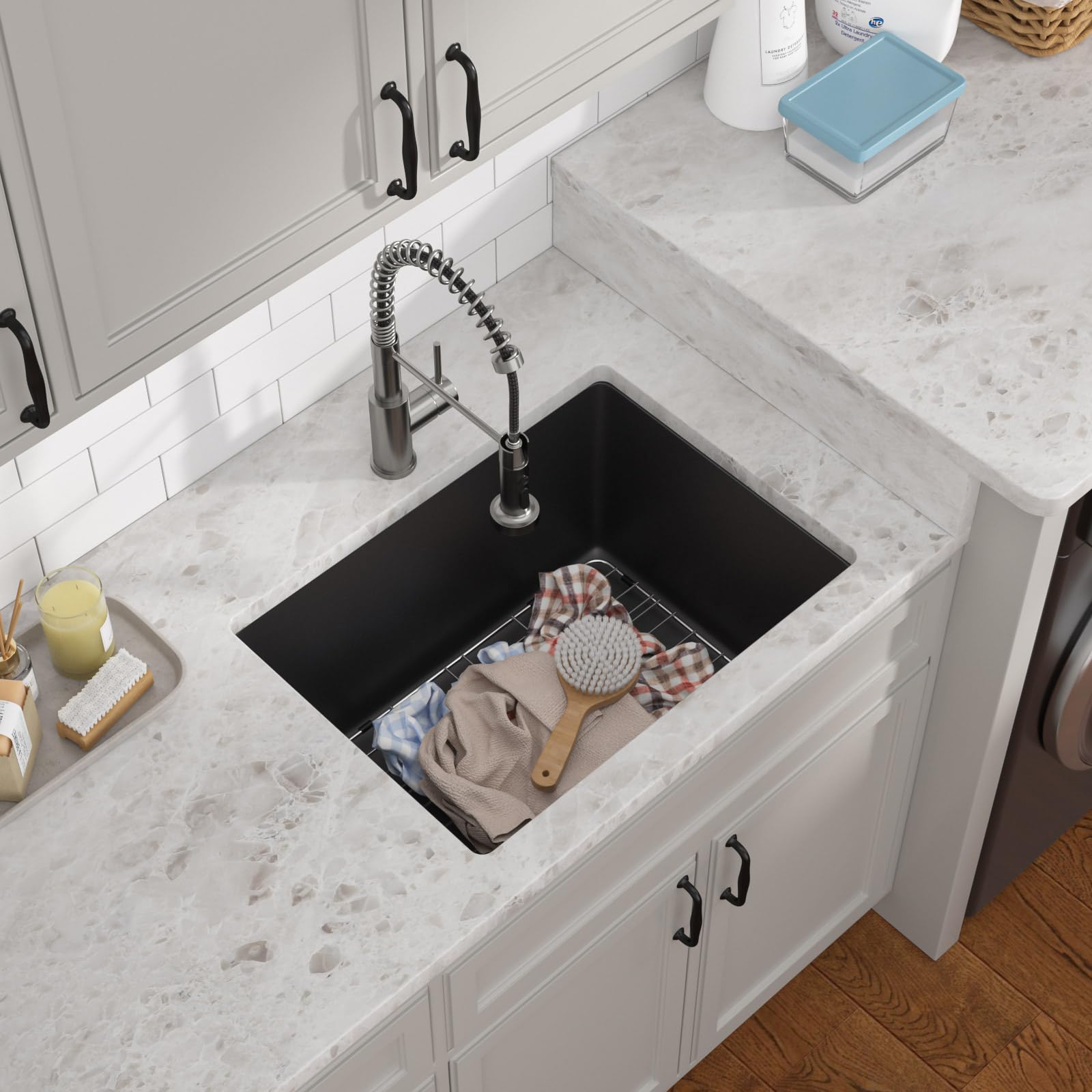 Laundry Room Sink 24" Undermount Laundry Utility Sink - Extra Deep ...