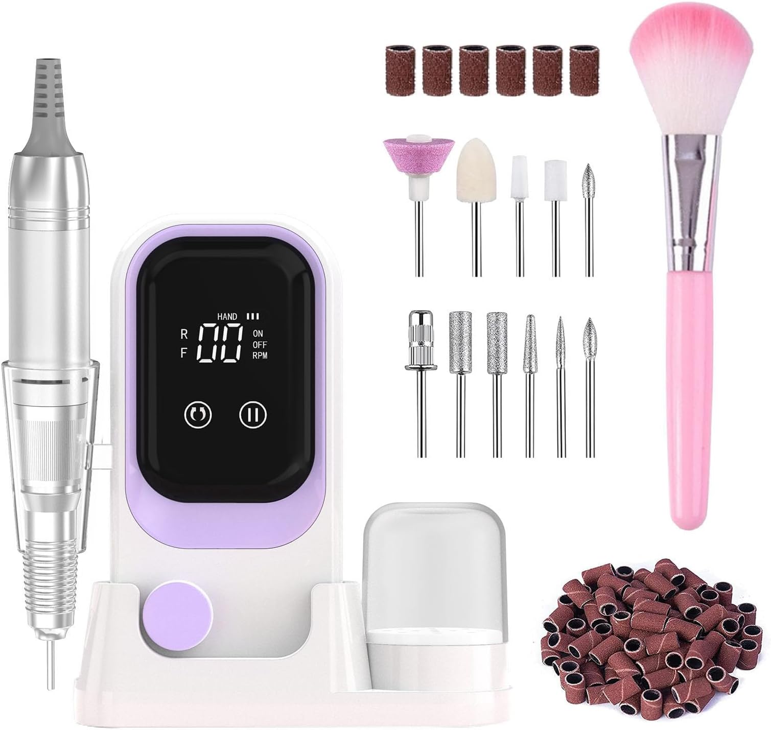 Amazon.com: Enniewi Nail Drill Professional 35000RPM, Cordless Electric ...