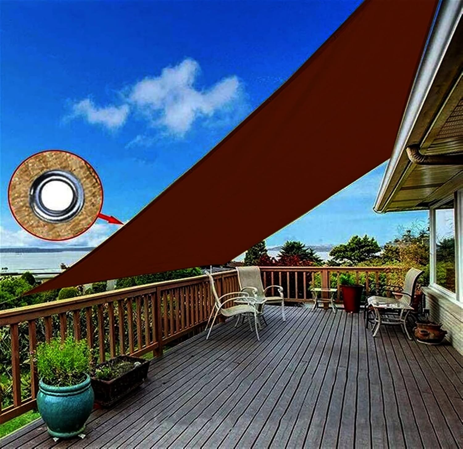 Patio Sun Shade Sail 3.5x3.5M 95% UV Block Patio Sun Shade Sail Canopy ...