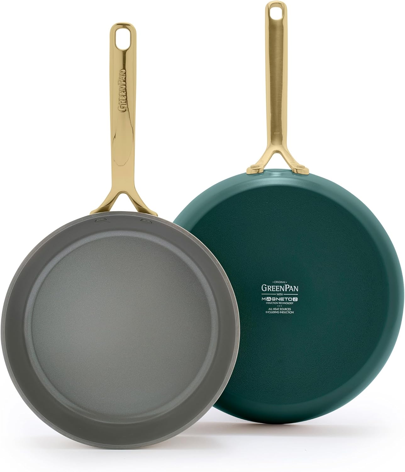 Amazon.com: GreenPan 9.5” & 11” Ceramic Nonstick Frying Pan Skillet Set ...