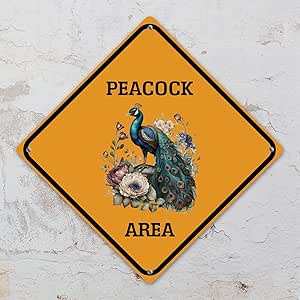 Amazon.com : LITTLEGROVE SEEDS Peacock Crossing Xing Sign Beware of ...