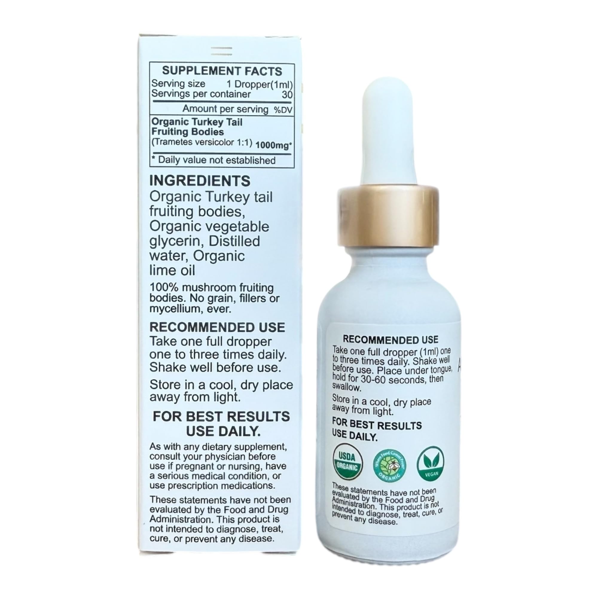 Snapklik.com : Auraganics Organic Triple Extracted Turkey Tail Mushroom ...