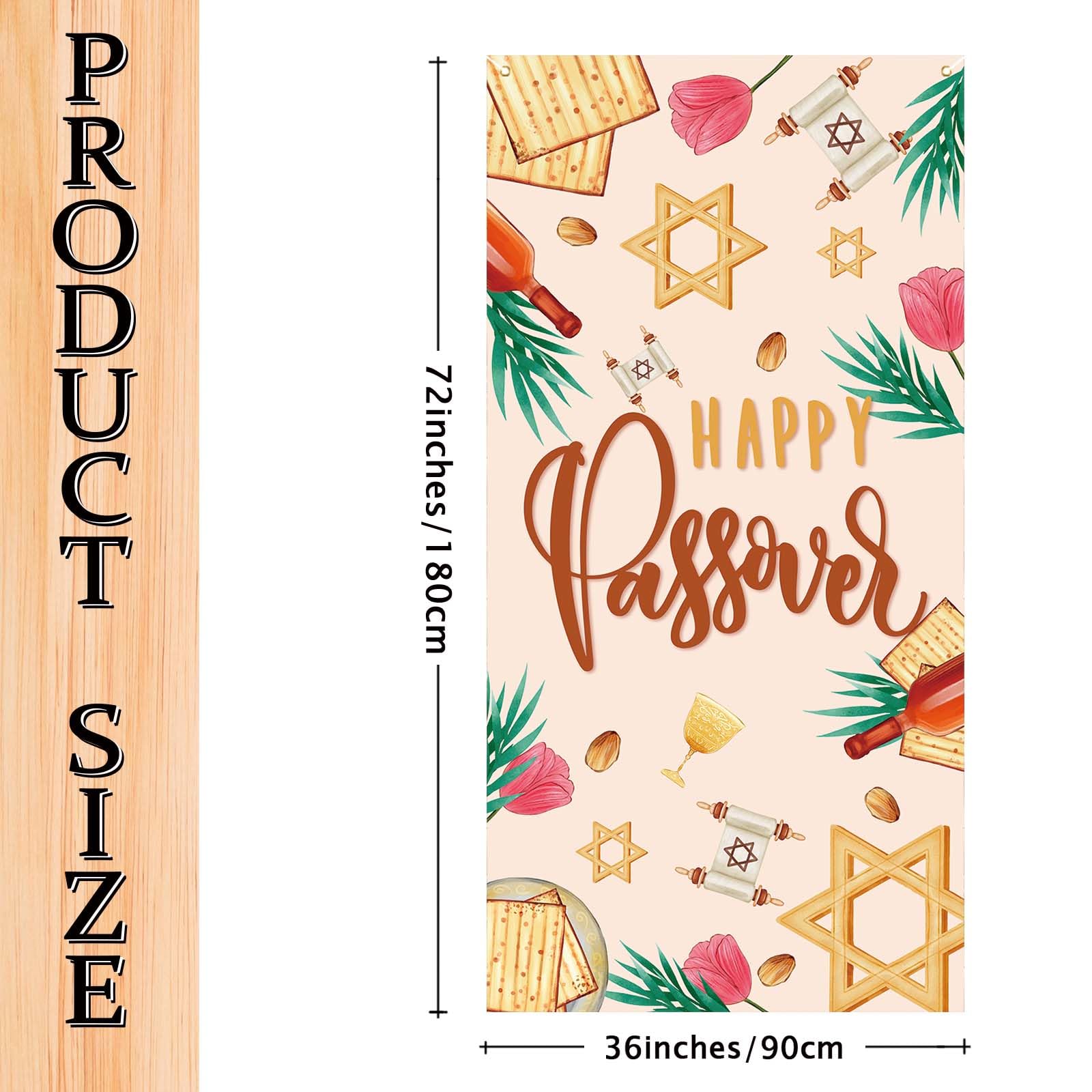 Snapklik.com : Happy Passover Door Cover Passover Photo Backdrop ...