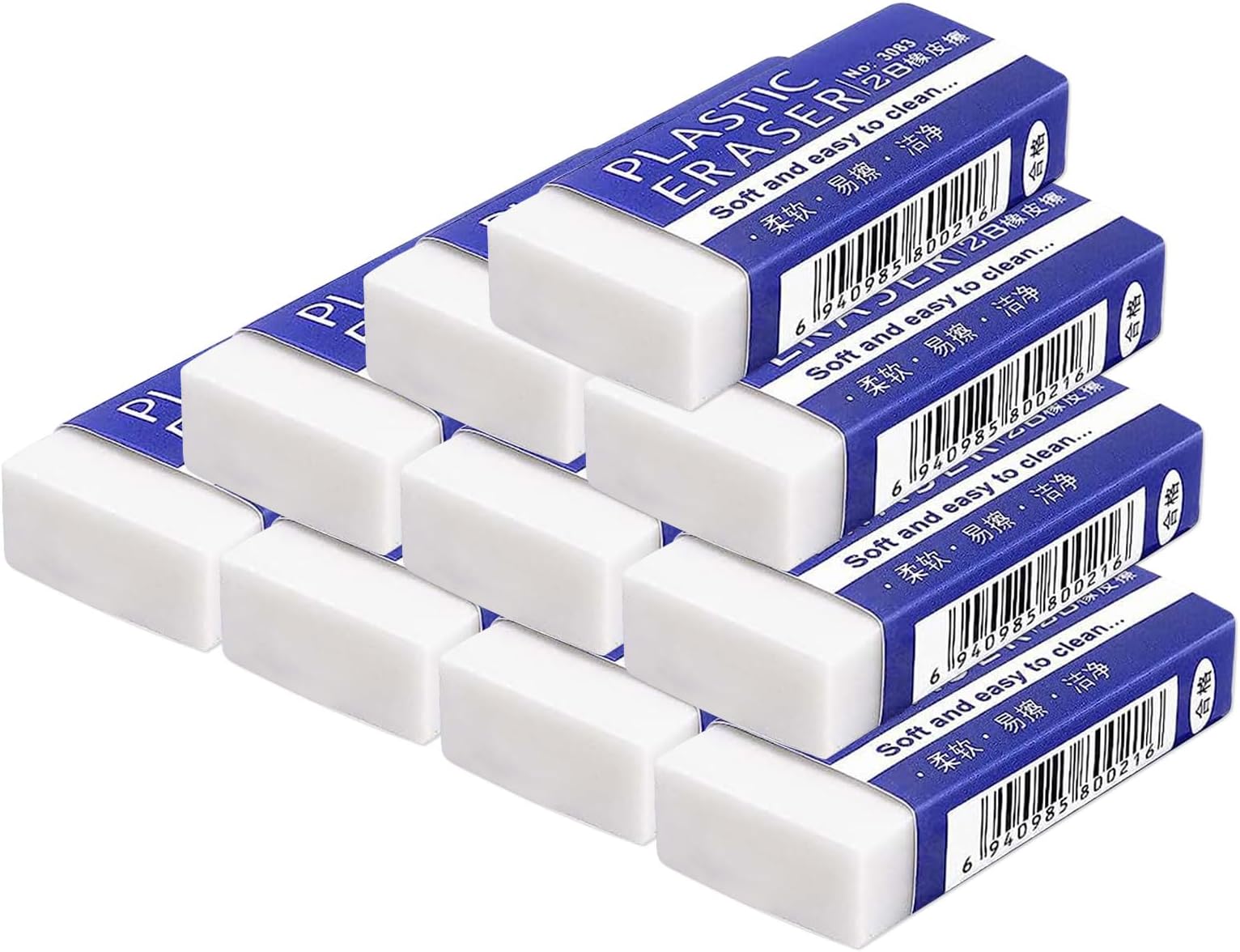 iwiio 10Pcs Eraser - Rubbers Erasers for kids Erasers Multipack Classic ...