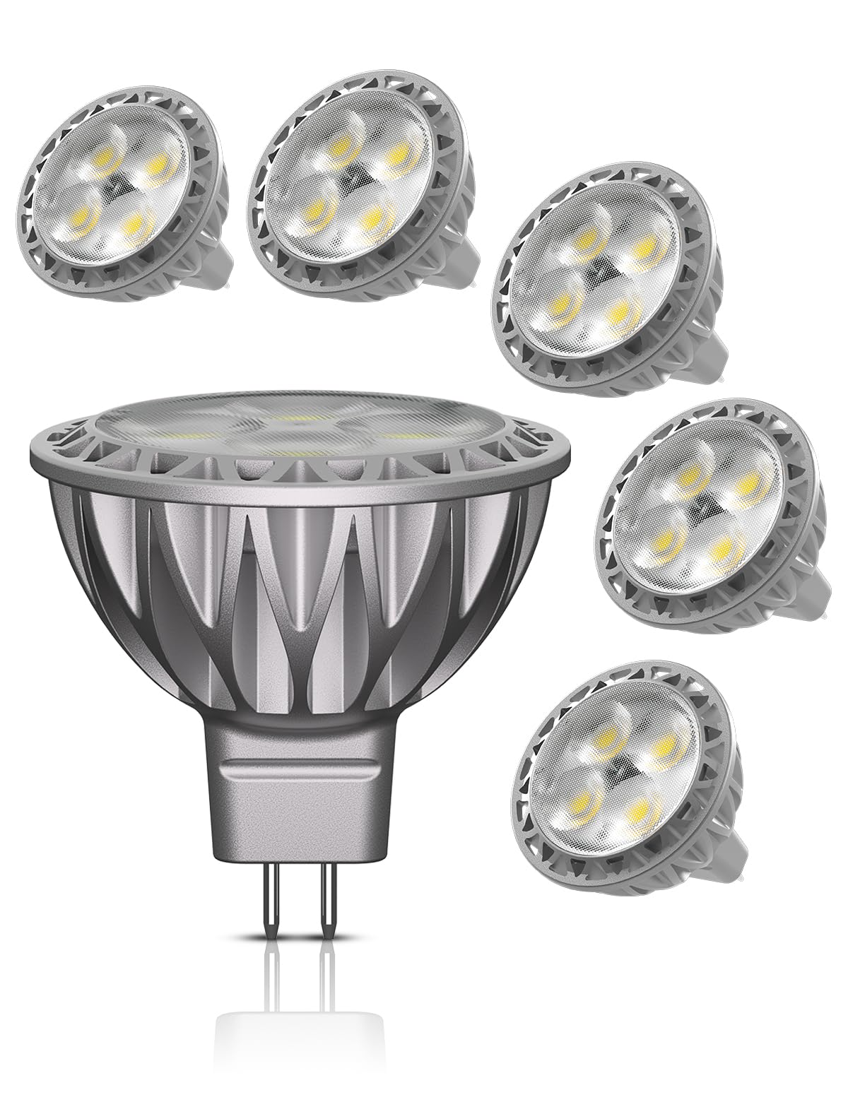 MR16 Led Bulbs 6000K Daylight Bright Cool White 5W,Replace 20W 35W ...