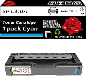 Amazon.com: BEMPP Compatible for Ricoh SP C310A Toner Cartridge Work for Ricoh Aficio SP C231N ...