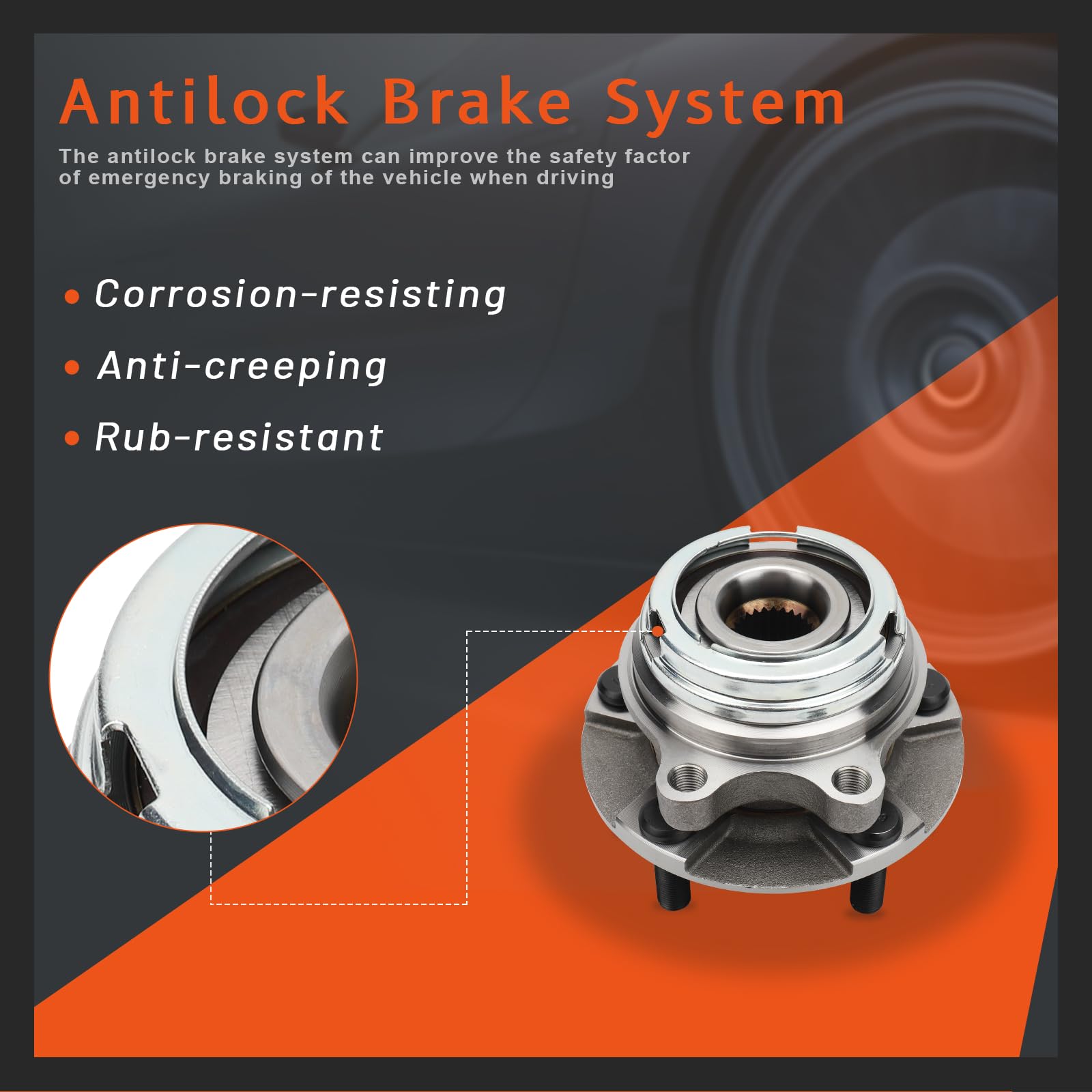 DRIVESTAR 513335 Front Wheel Hub & Bearing Assembly AWD Only for ...