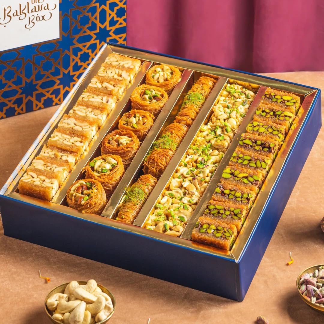 The Baklava Box- Assorted kunafa made using dry fruits, and honey and ...