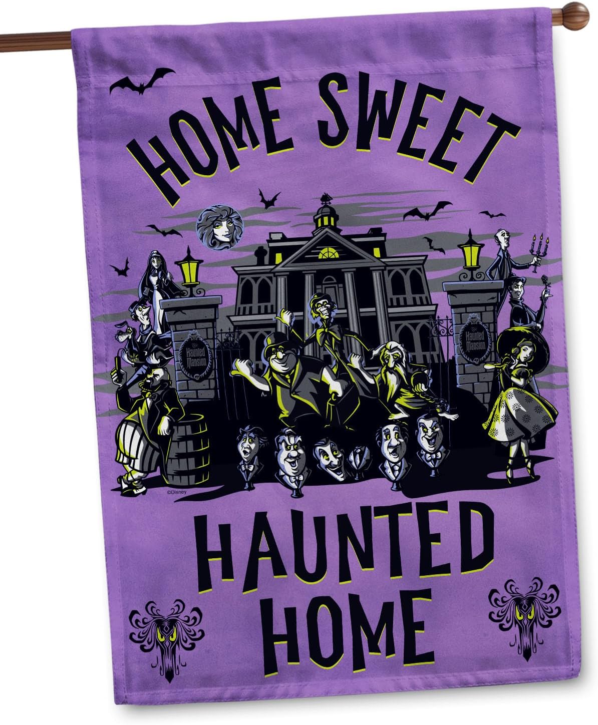Amazon.com : Flagology, Home Sweet Haunted Home Disney Haunted Mansion ...
