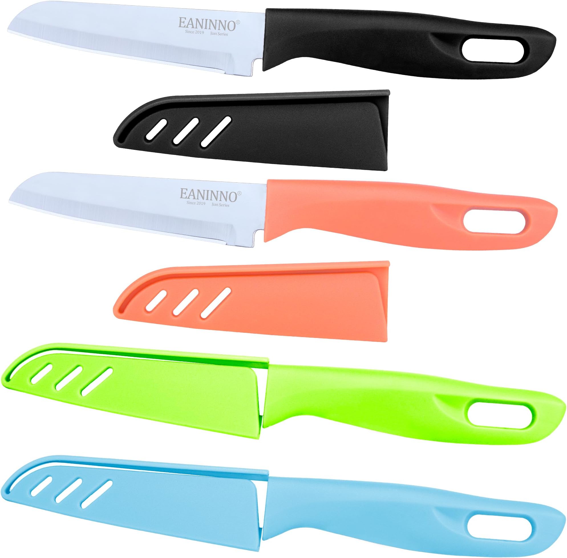 Amazon.com: JJOO Paring Knives, Stainless Steel Paring Knife Set with ...