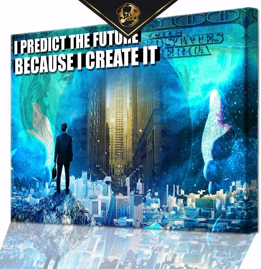 Amazon.com: Predict The Future Canvas - Motivational Wall Art ...