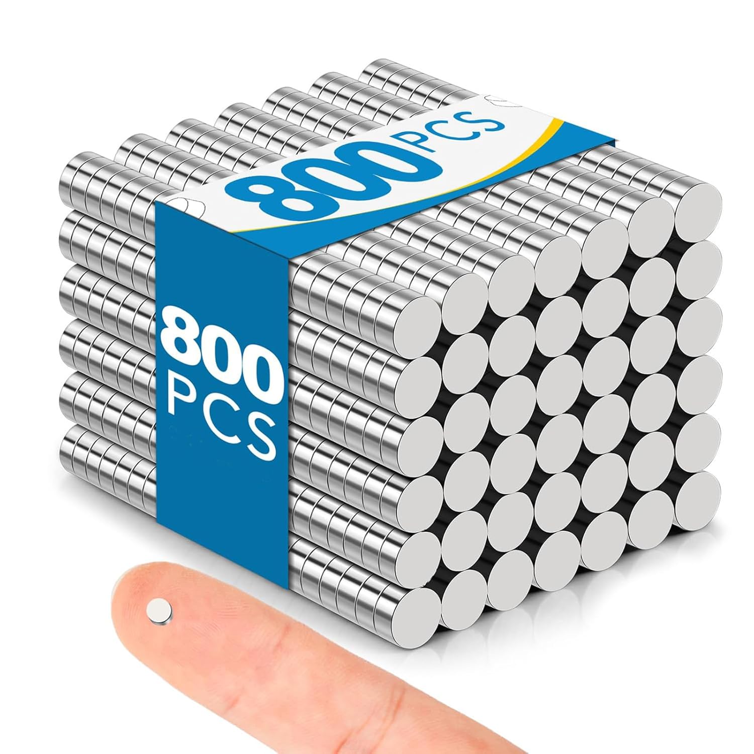 Small Magnets, 800 Pack Refrigerator Magnets 3x3mm Rare Earth Magnet ...