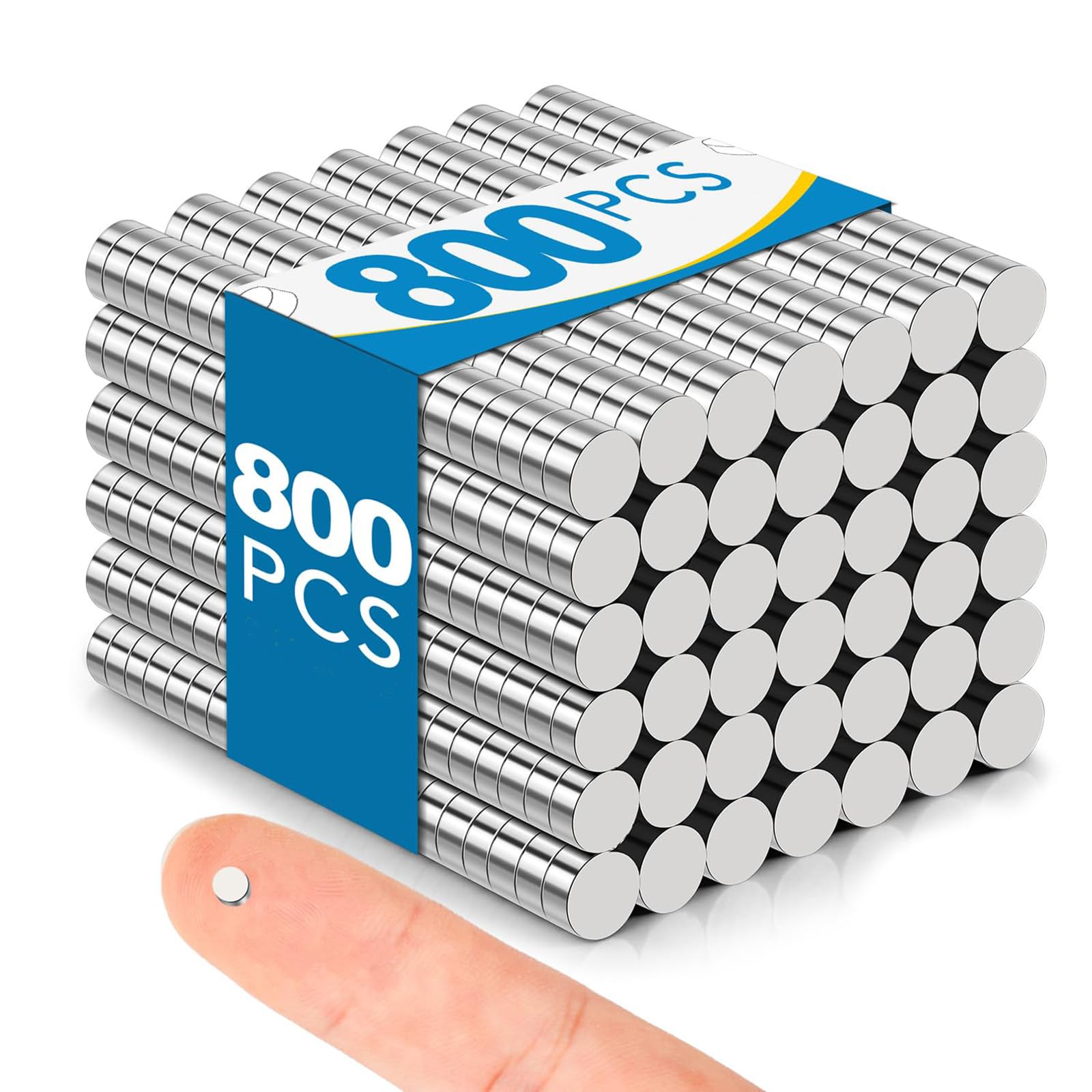 Snapklik.com : Small Magnets, 800 Pack Refrigerator Magnets 3x3mm Rare ...