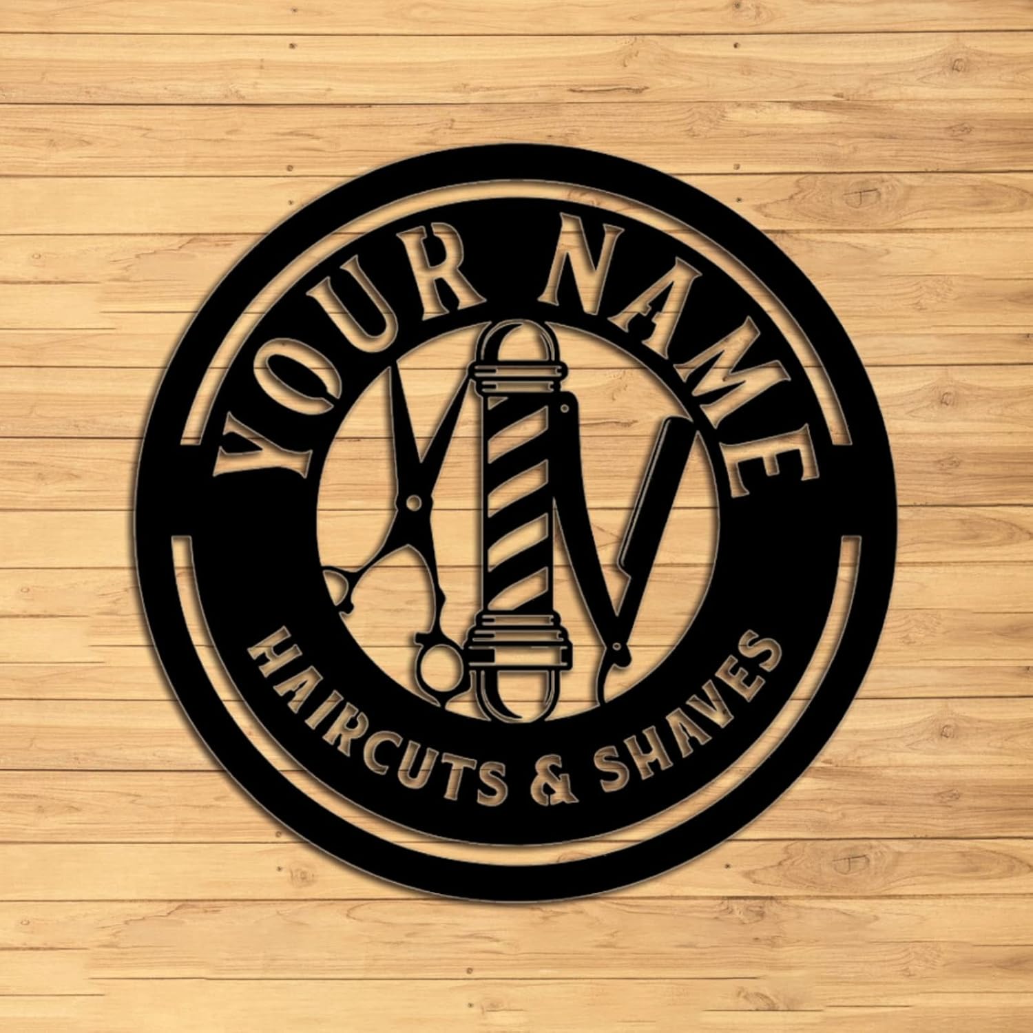 Amazon.com: Politesers Custom Barber Shop Metal Wall Signs ...