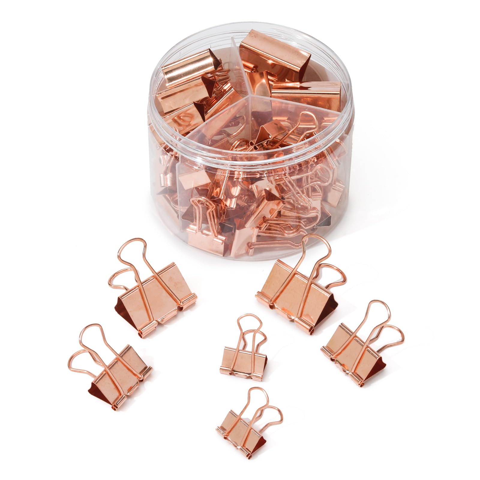 Amazon.com : Binder Clips, Rose Gold Binder Clips,42pcs,Binder Clips ...
